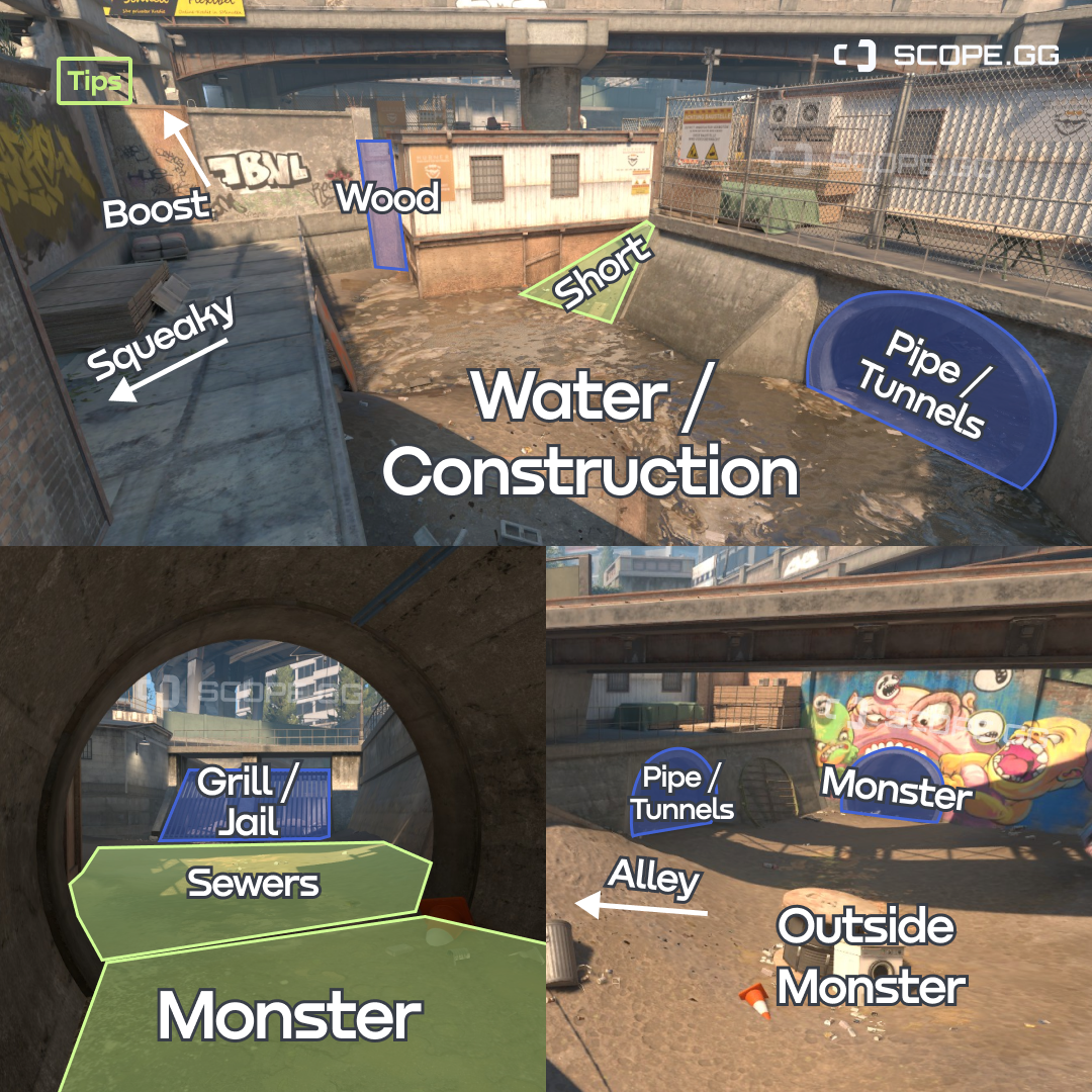 All CS2 Map Callouts - Ancient, Mirage, Anubis, Nuke, Overpass, Vertigo, Inferno & Dust2. Guide ...