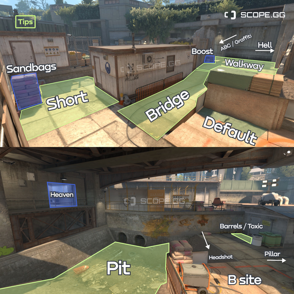 All CS2 Map Callouts - Ancient, Mirage, Anubis, Nuke, Overpass, Vertigo, Inferno & Dust2. Guide ...