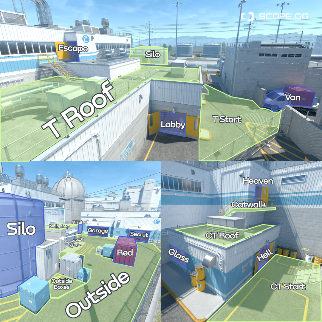 All CS2 Map Callouts - Ancient, Mirage, Anubis, Nuke, Overpass, Vertigo ...