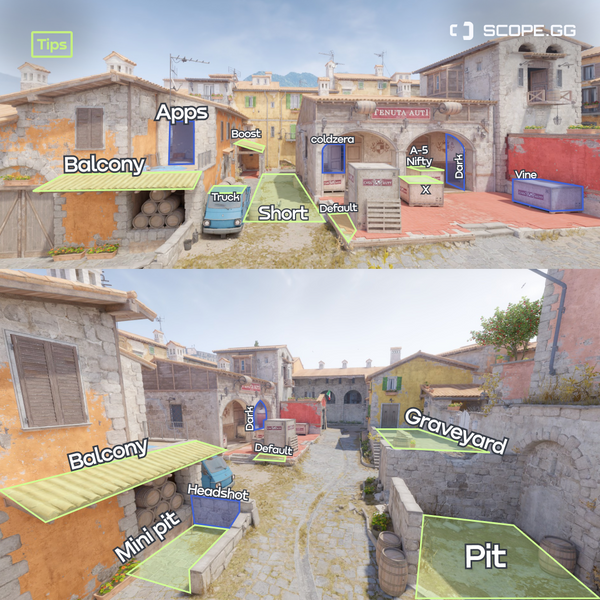 All CS2 Map Callouts - Ancient, Mirage, Anubis, Nuke, Overpass, Vertigo ...