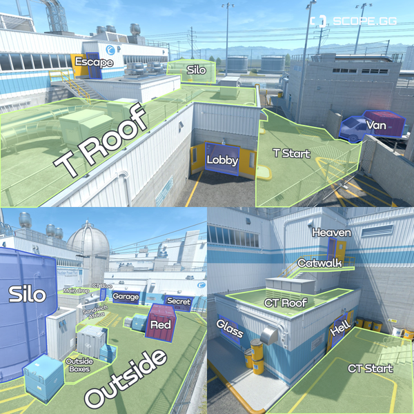 All CS2 Map Callouts - Ancient, Mirage, Anubis, Nuke, Overpass, Vertigo ...